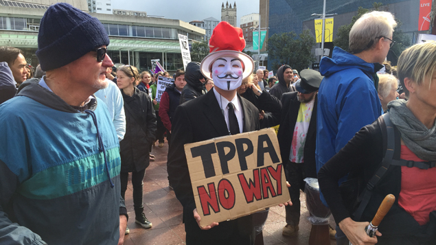 PHOTOS: March against TPPA in Auckland