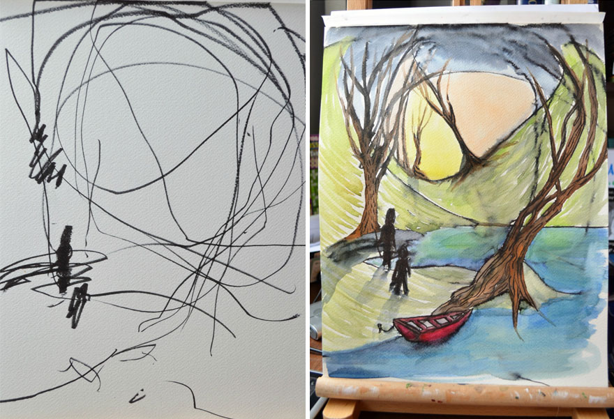 PHOTOS: Turning a child's scribbles into art