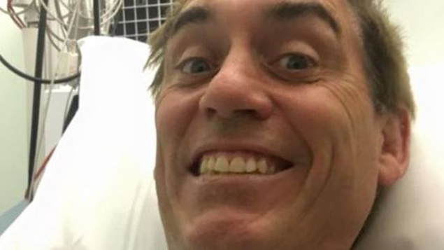 Jason Gunn breaks back in wheelie bin mishap