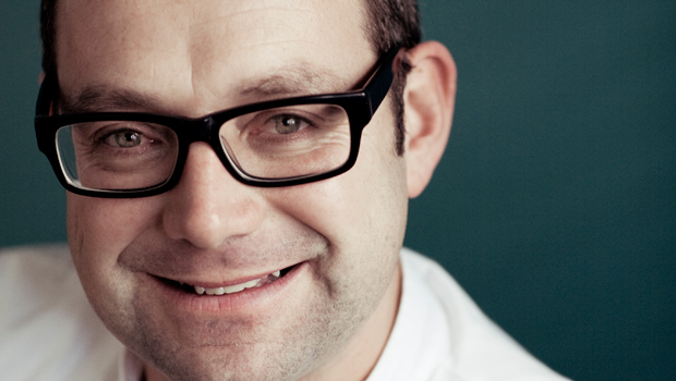 Michael van de Elzen: Grilled asparagus with haloumi