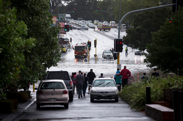 Tasman tempest: Storm turns city into pool, clean up begins