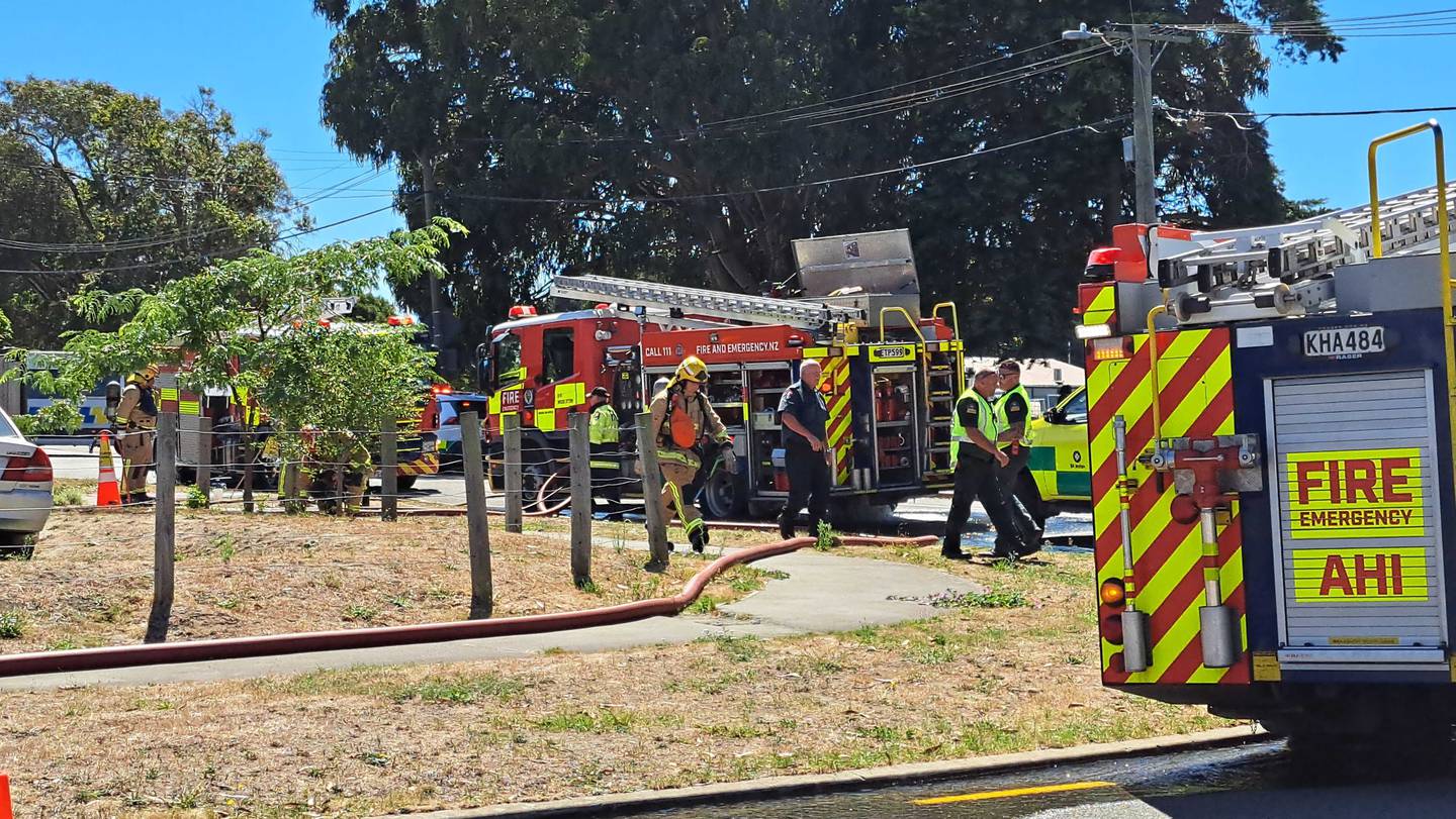 Smoke billows from Christchurch home as firefighters respond