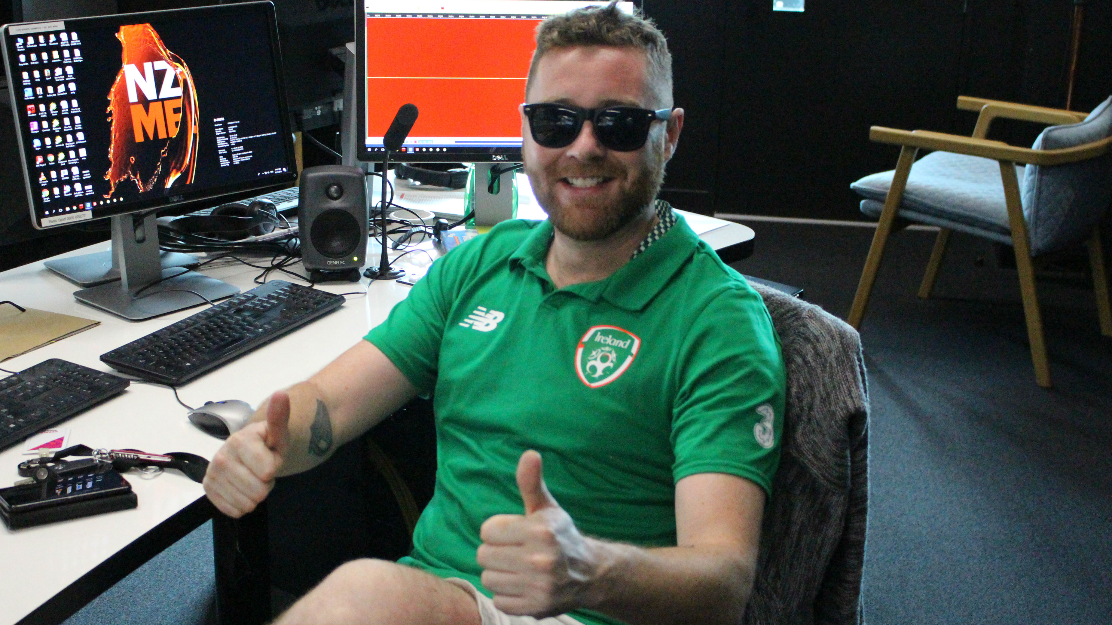 Irish comedian Alan McElroy reacts to All Blacks loss