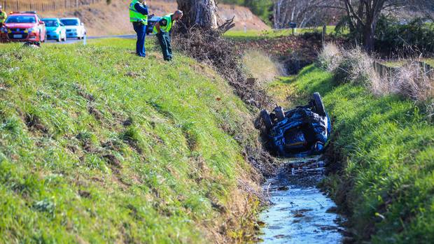Five hospitalised after car rolls in Hastings