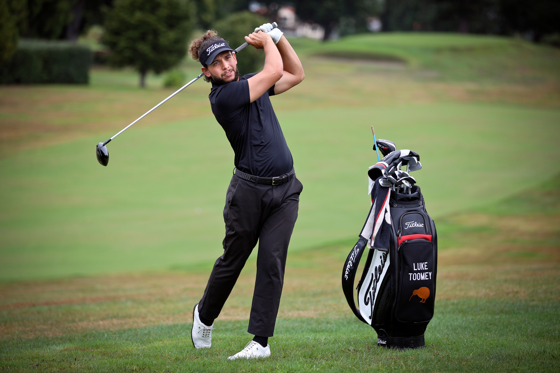 Professional golfer Luke Toomey speaks with Lesley Murdoch