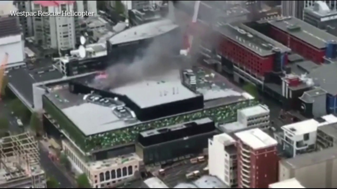Watch: Aerial footage reveals extent of SkyCity blaze