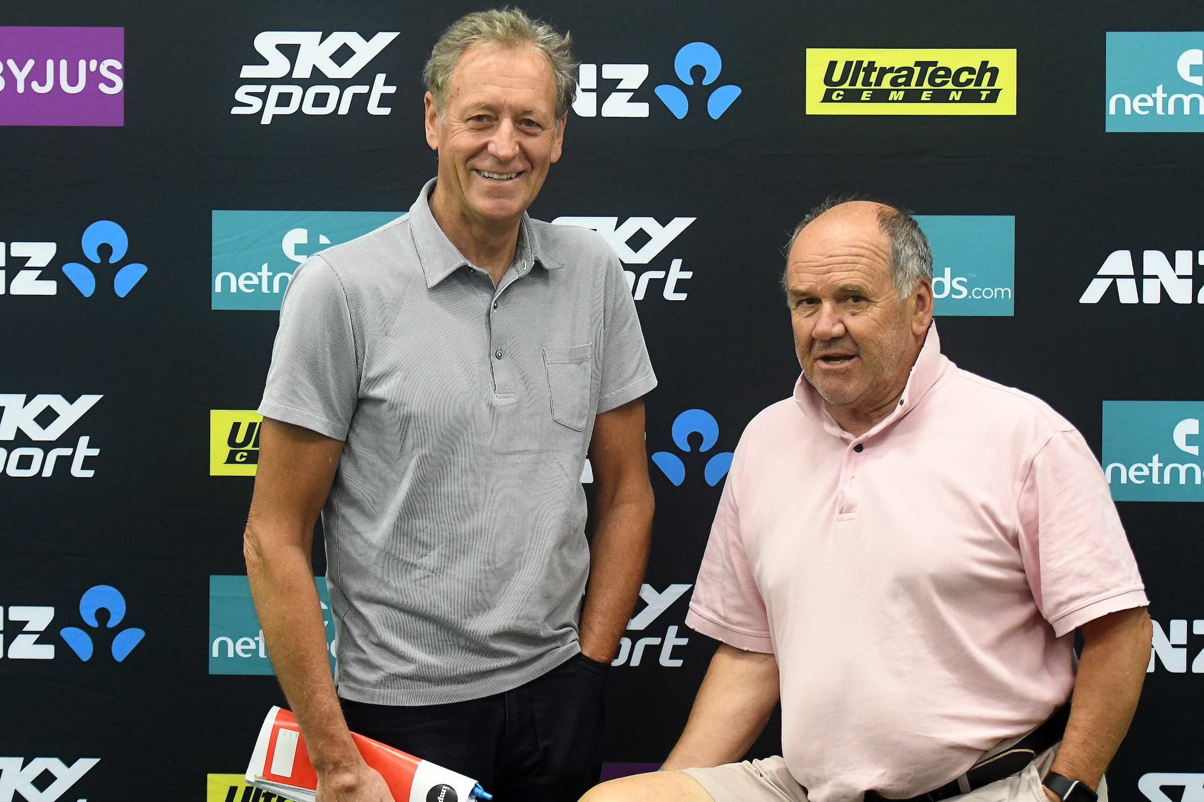 Jeremy Coney and Bryan Waddle in the Studio talking Cricket