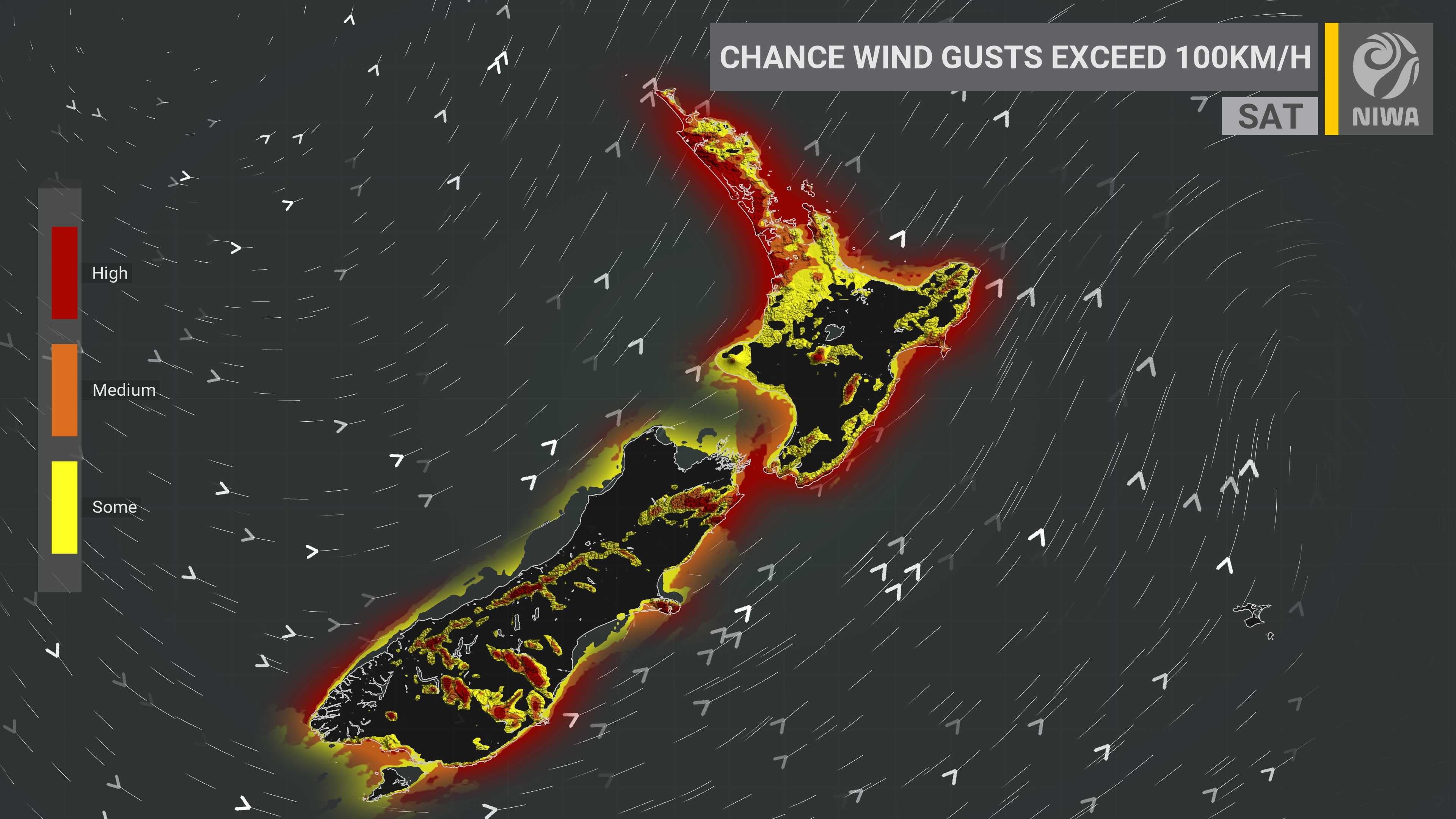 'Damaging' wind gusts tipped to blast Auckland, Coromandel this weekend