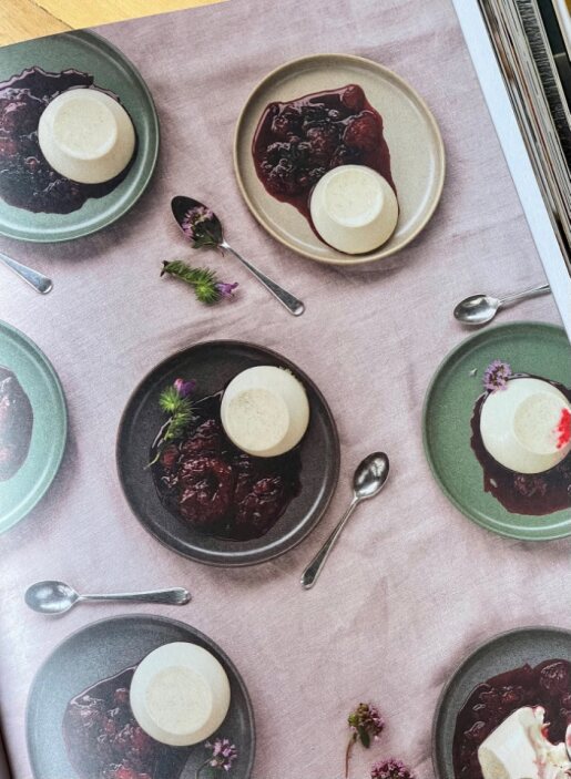 Mike Van de Elzen: Brown sugar and lavender panna cotta with blueberries