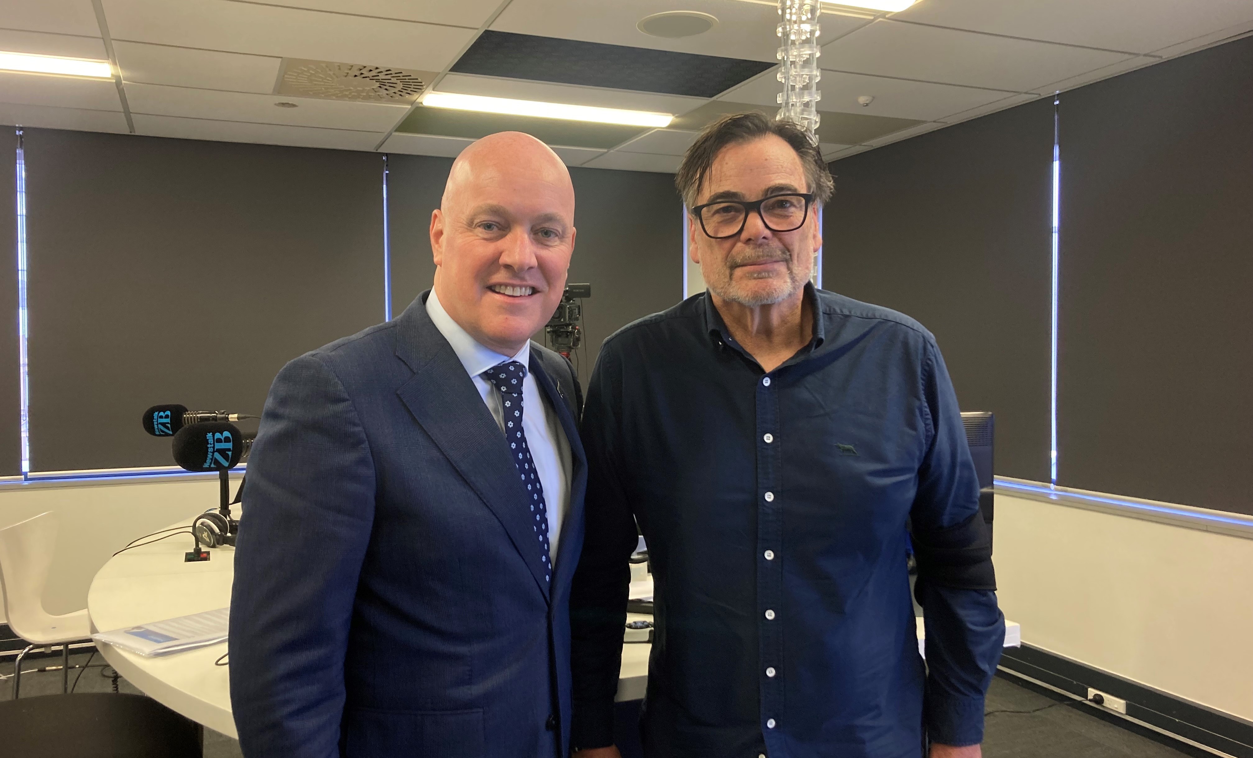 Chris Luxon chats second Mt Vic tunnel, attack ads and tax policy live ...