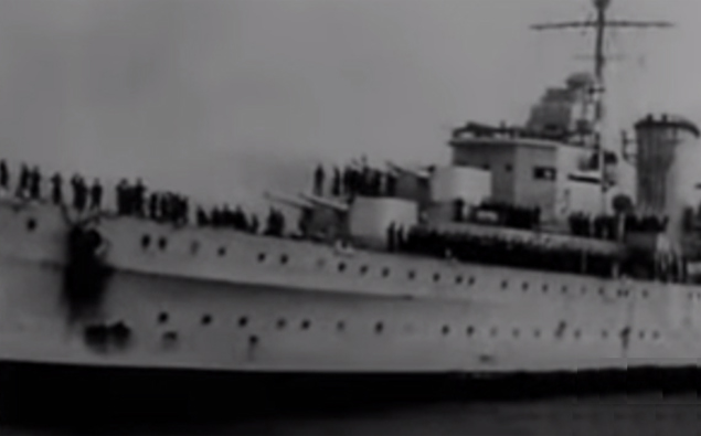 VIDEO: HMS Achilles arrives back in New Zealand in 1940