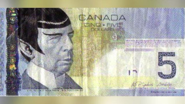Canadians 'spocking' five dollar notes