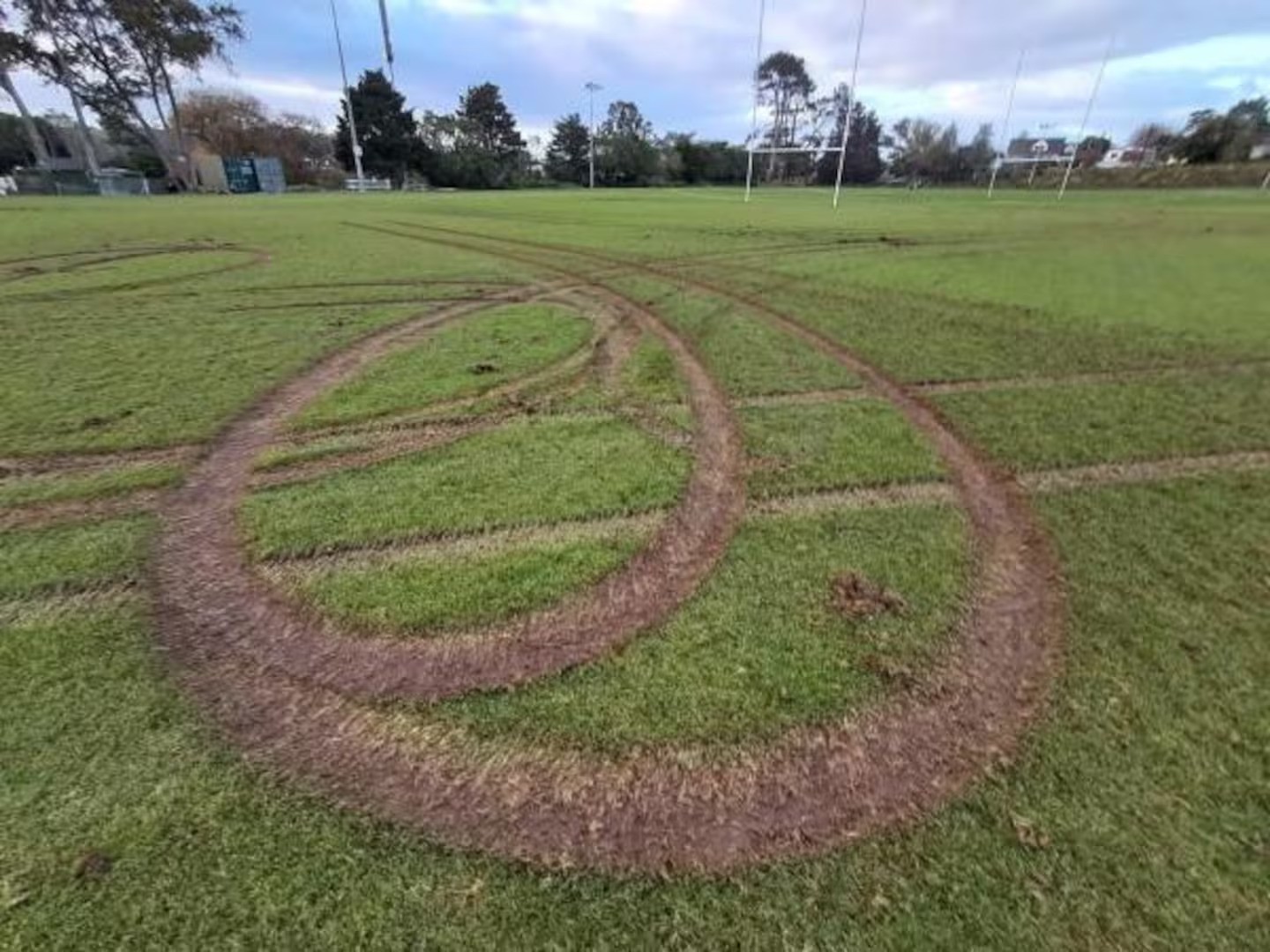Kumeū Rugby Club fields torn up by 19-year-old’s joy ride in new car