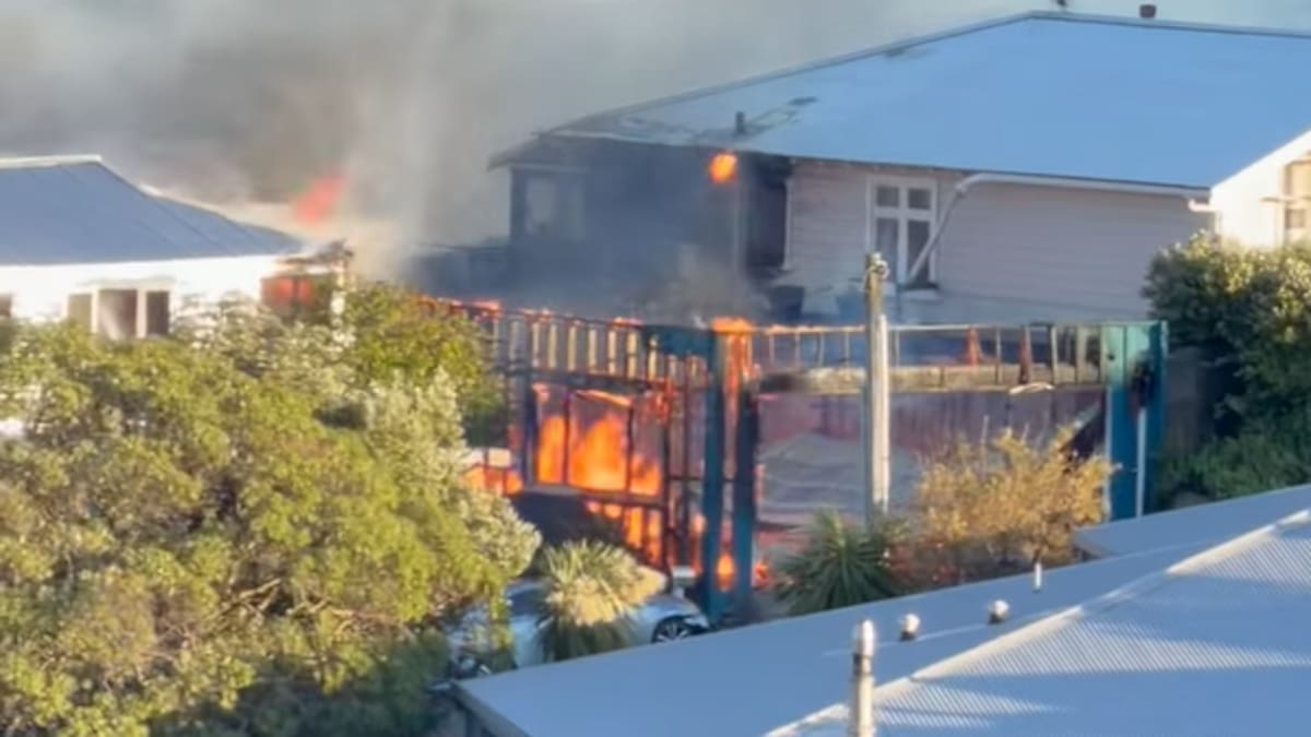 Island Bay fire: Large blaze rips through Wellington property ...