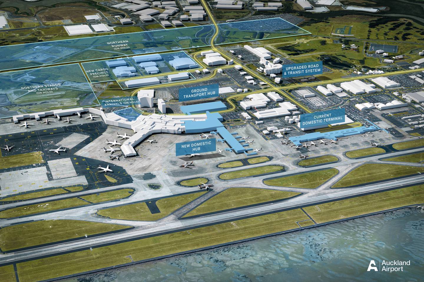 Auckland Airport domestic and international terminals to integrate