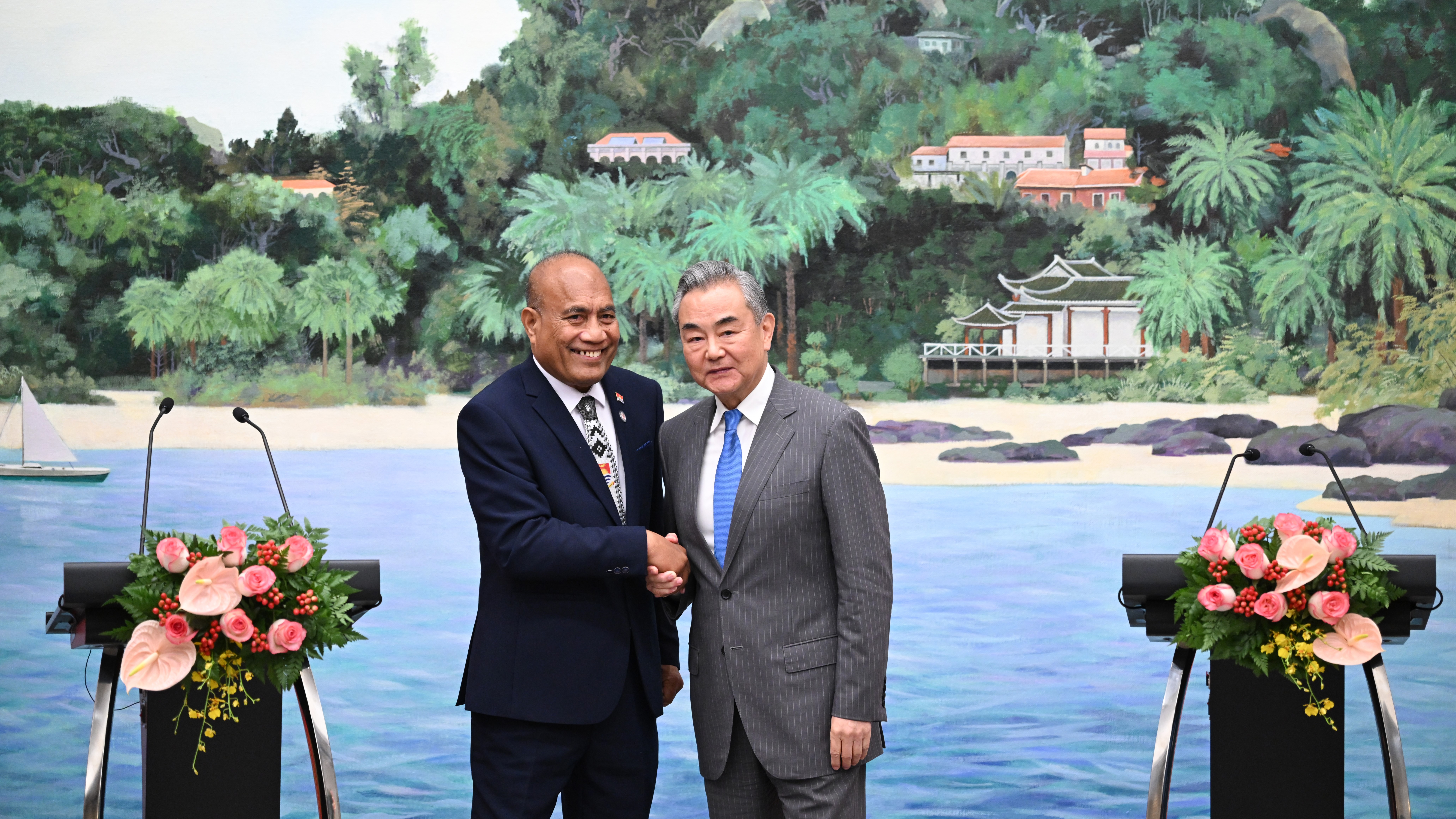China's foreign minister Wang Yi has committed economic support in the ...