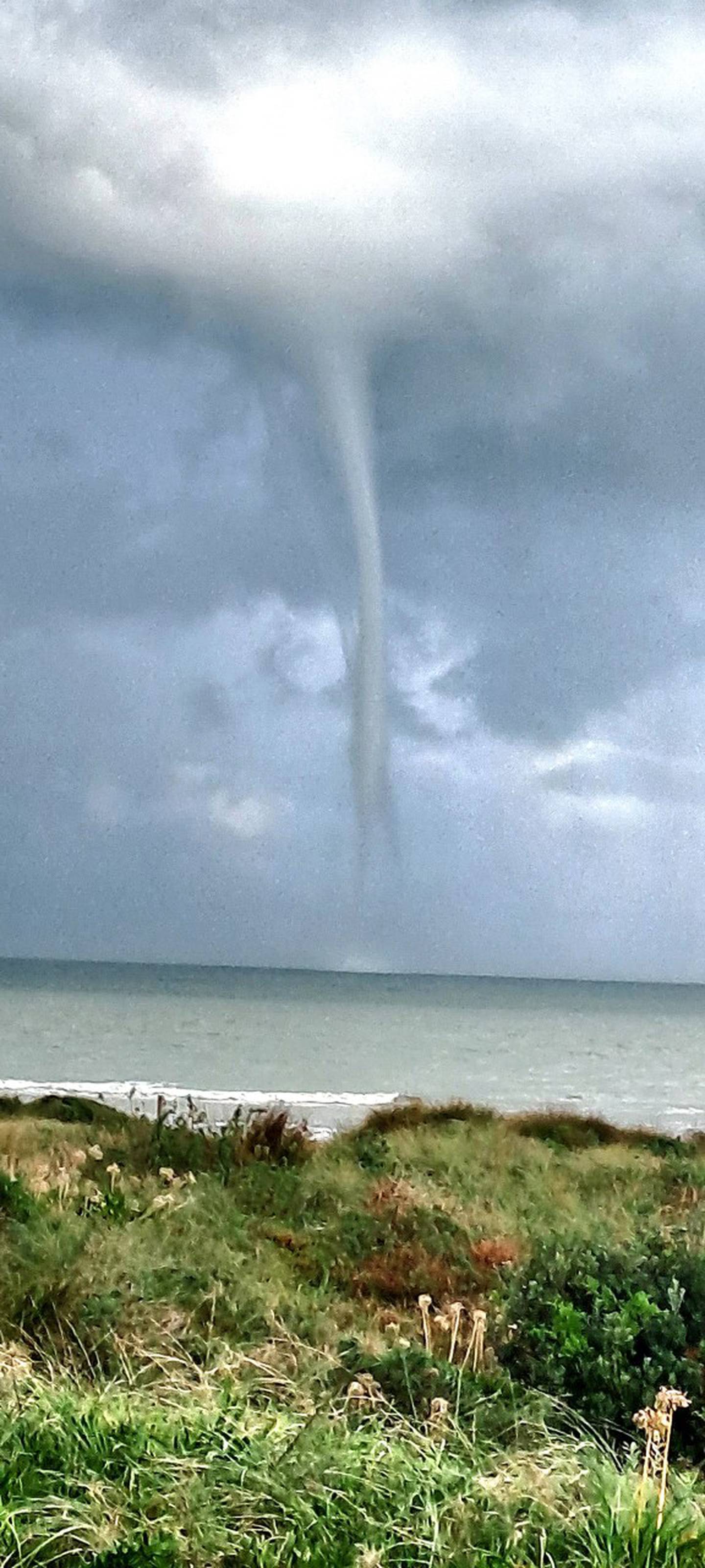 Watch: Moment 'freaky' Foxton waterspout forms caught on camera