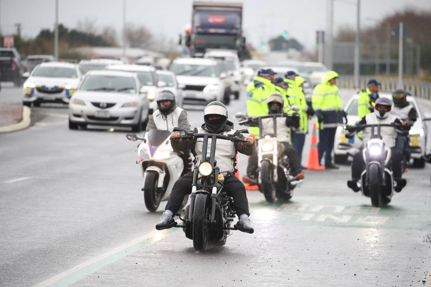 Gang members swarm South Auckland during dirt biker funeral