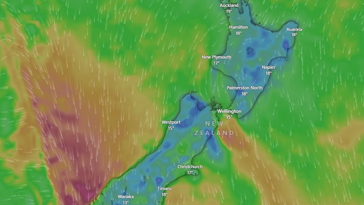Weather: Heavy rain, strong winds forecast to pass across South Island ...