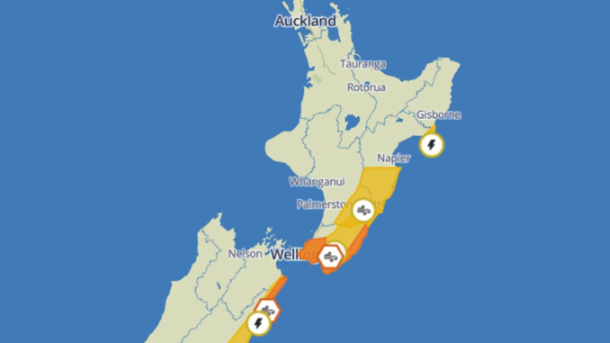 MetService issues severe weather alerts: Southerly buster sweeps New ...