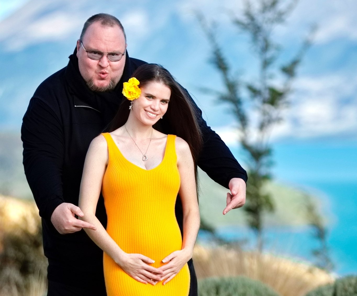 Kim Dotcom set to father sixth child, first with new wife Liz
