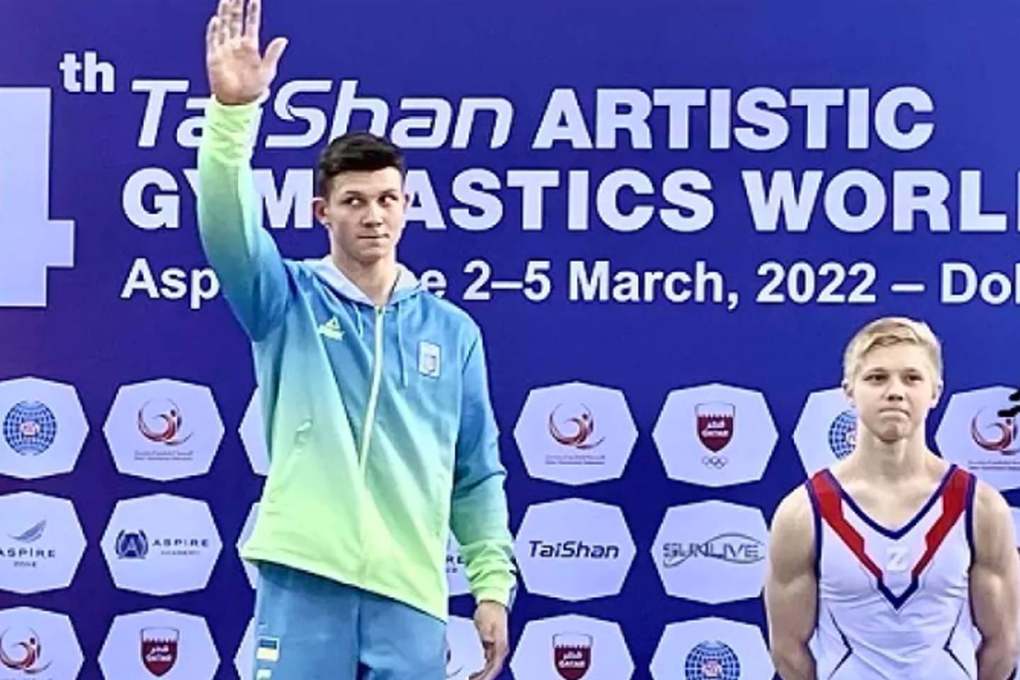 Russian Gymnast Wears War Symbol Next To Ukrainian